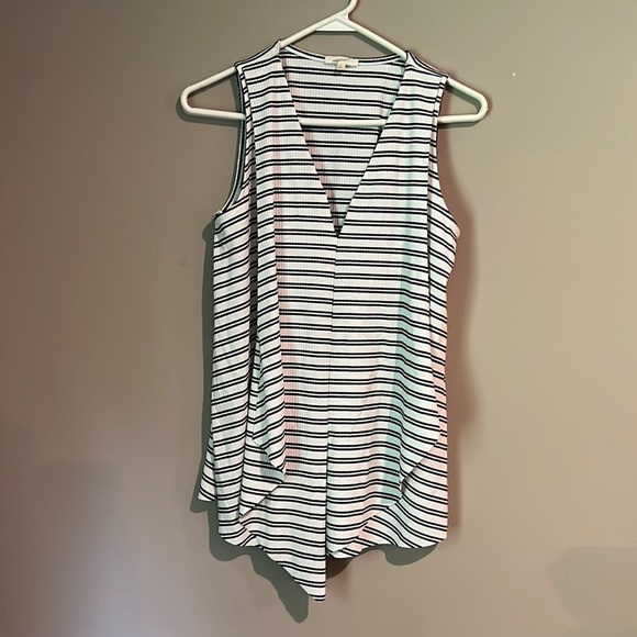 Mystree | Tops | Super Cute Mystree Striped Sleeveless Top Nwot | Poshmark